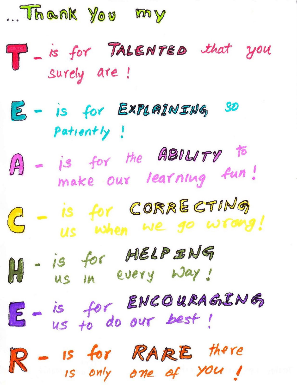 Teacher Appreciation Poems And Quotes QuotesGram