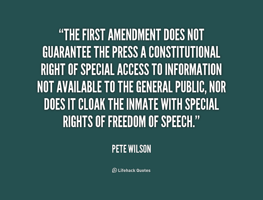 Quotes About The First Amendment. QuotesGram