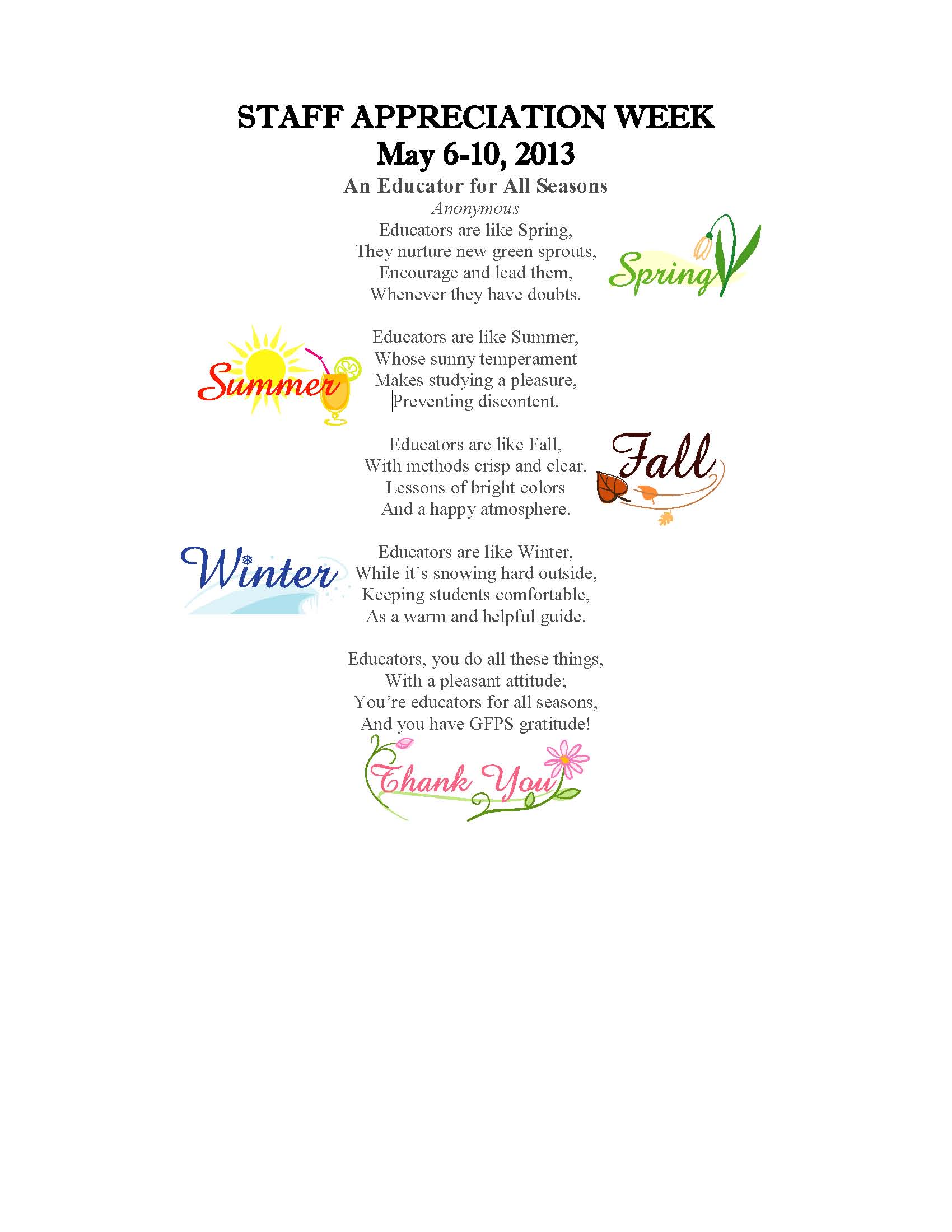 School Staff Appreciation Quotes. QuotesGram