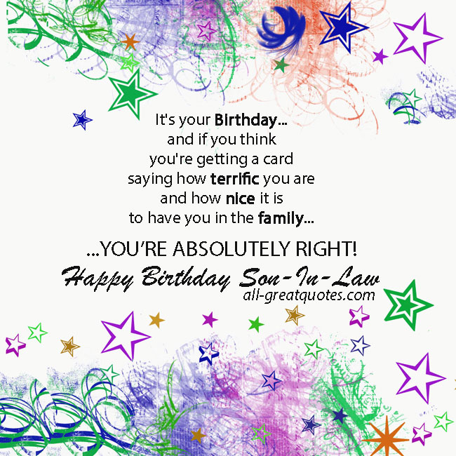 Happy Birthday Son In Law Quotes QuotesGram