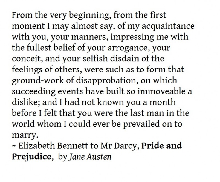 Significant Pride And Prejudice Quotes. QuotesGram