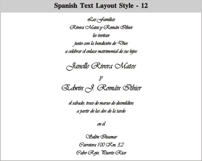 Wedding Invitation Templates Design Wedding Invites Spanish Language 