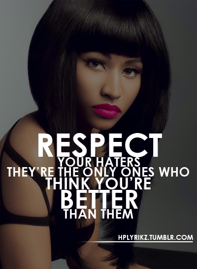 Girl Rap Quotes About Haters Quotesgram
