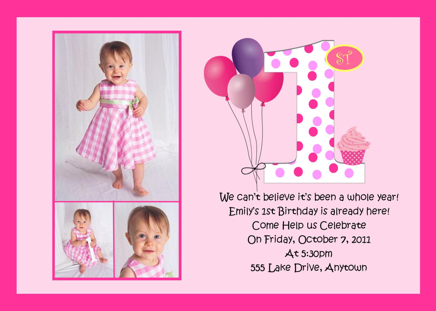 1st Bday Invitation Quotes QuotesGram