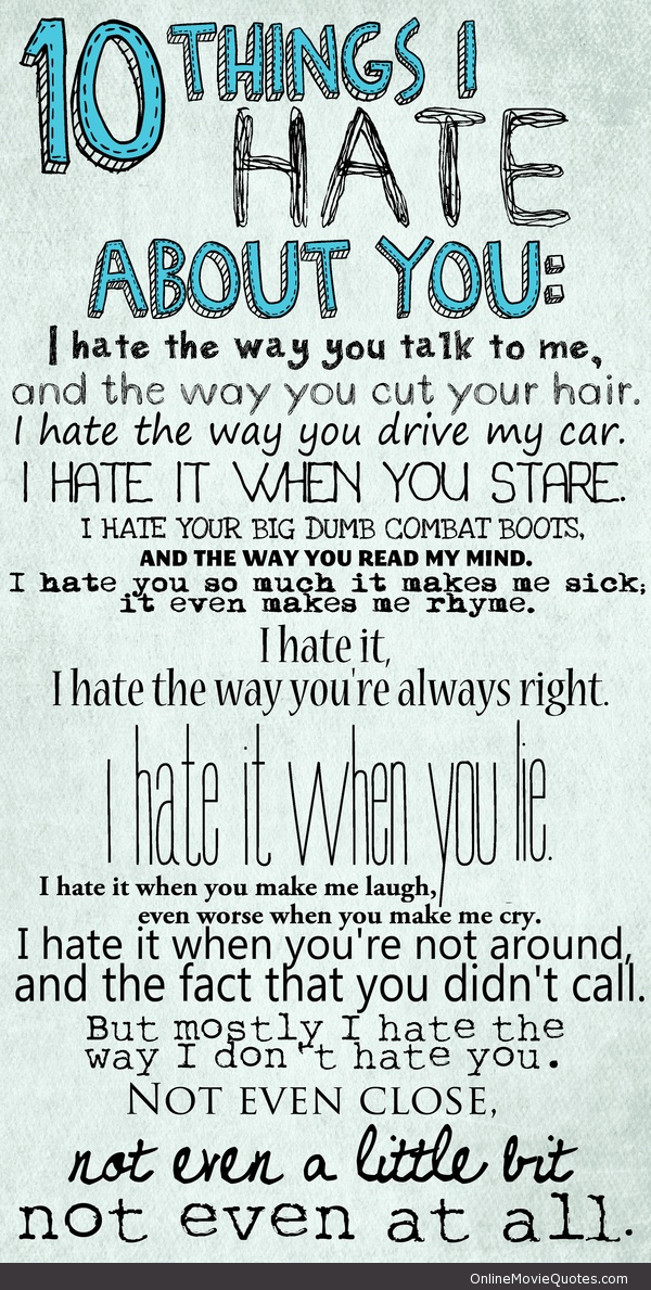 10 Things I Hate About You Dad Quotes QuotesGram