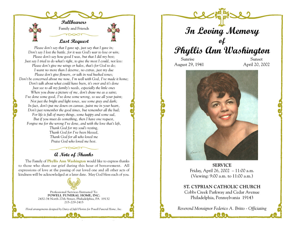 Funeral Program Quotes QuotesGram