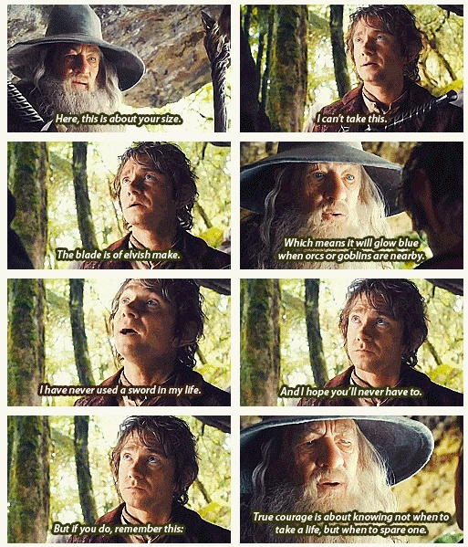 The Hobbit Movie Gandalf Quotes Courage. QuotesGram