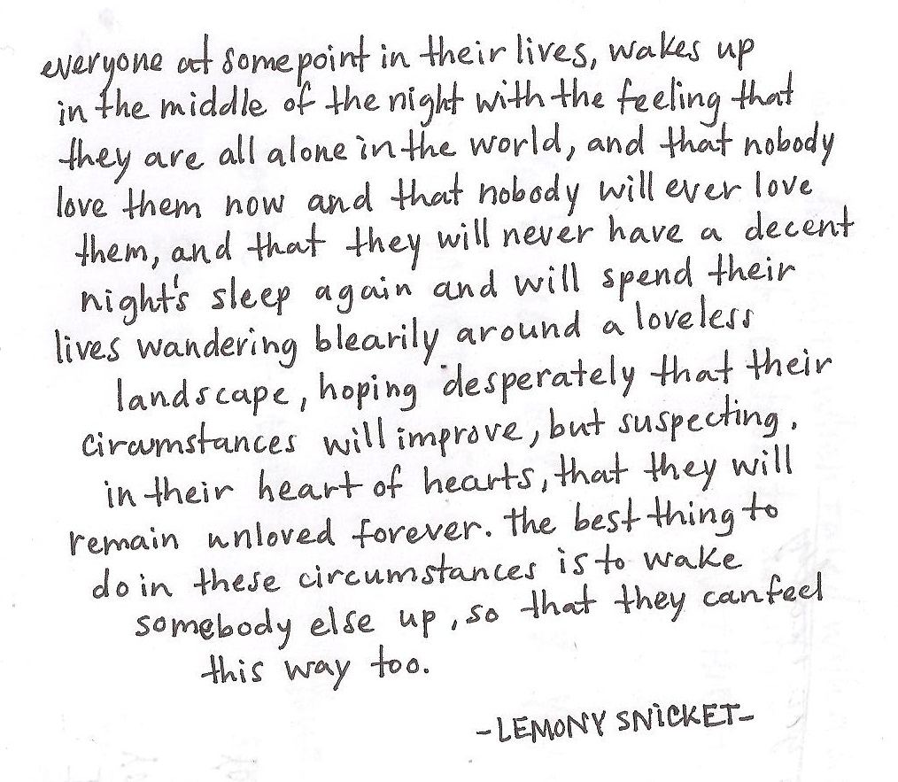 I Will Love You Lemony Snicket Quotes. QuotesGram