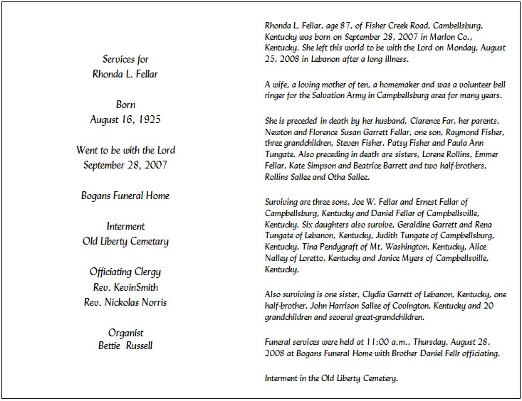 Quotes In Spanish Funeral Program QuotesGram