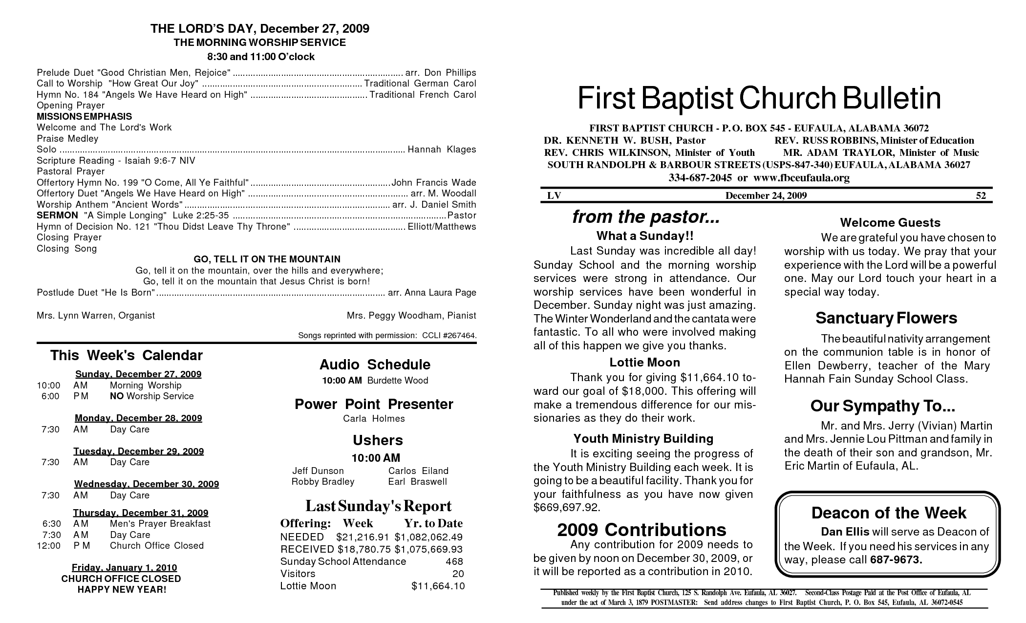 Church Bulletin Templates For Pages TraguluX