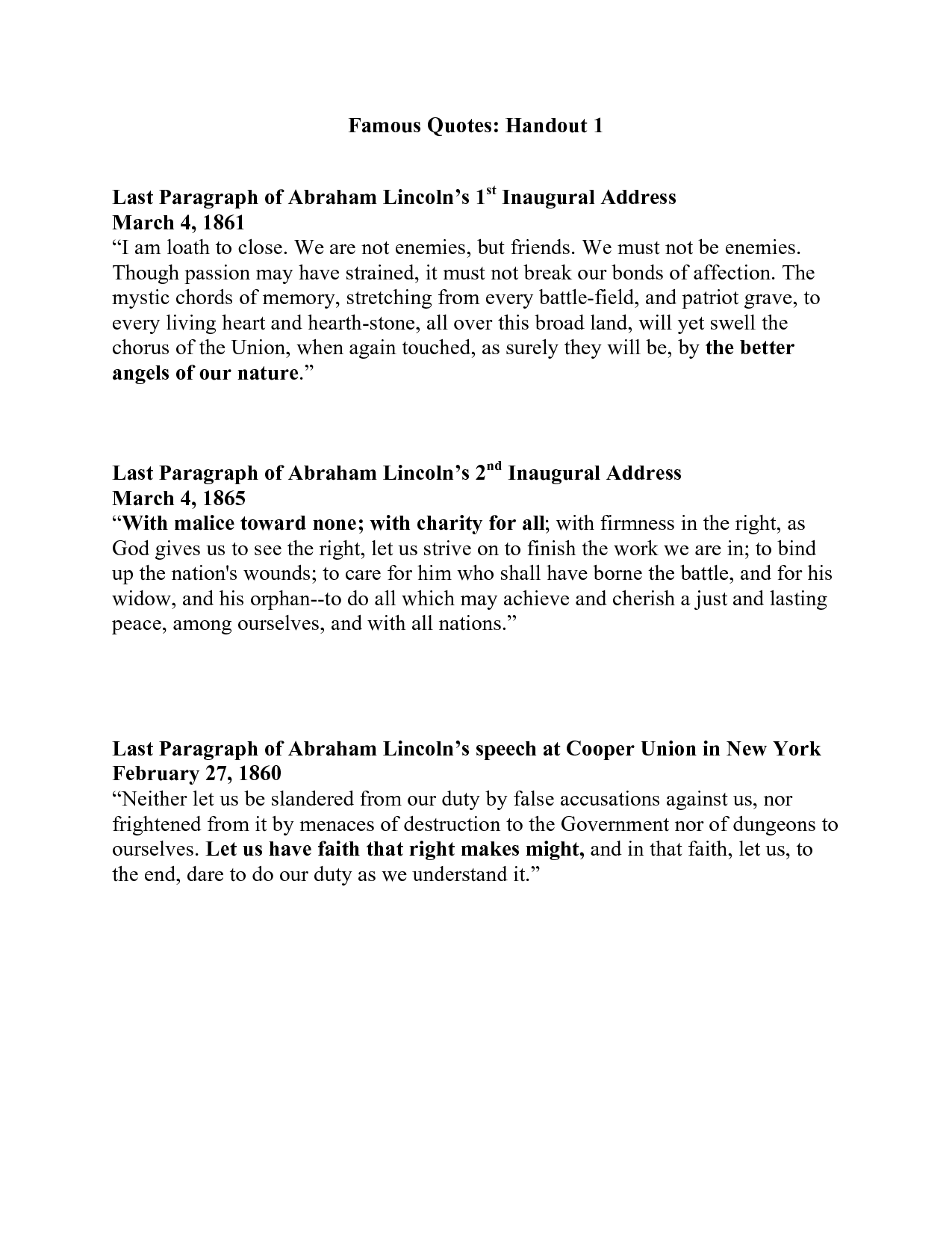 Handout Quotes. QuotesGram