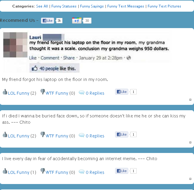 Quotes Funny Facebook Status Messages. QuotesGram