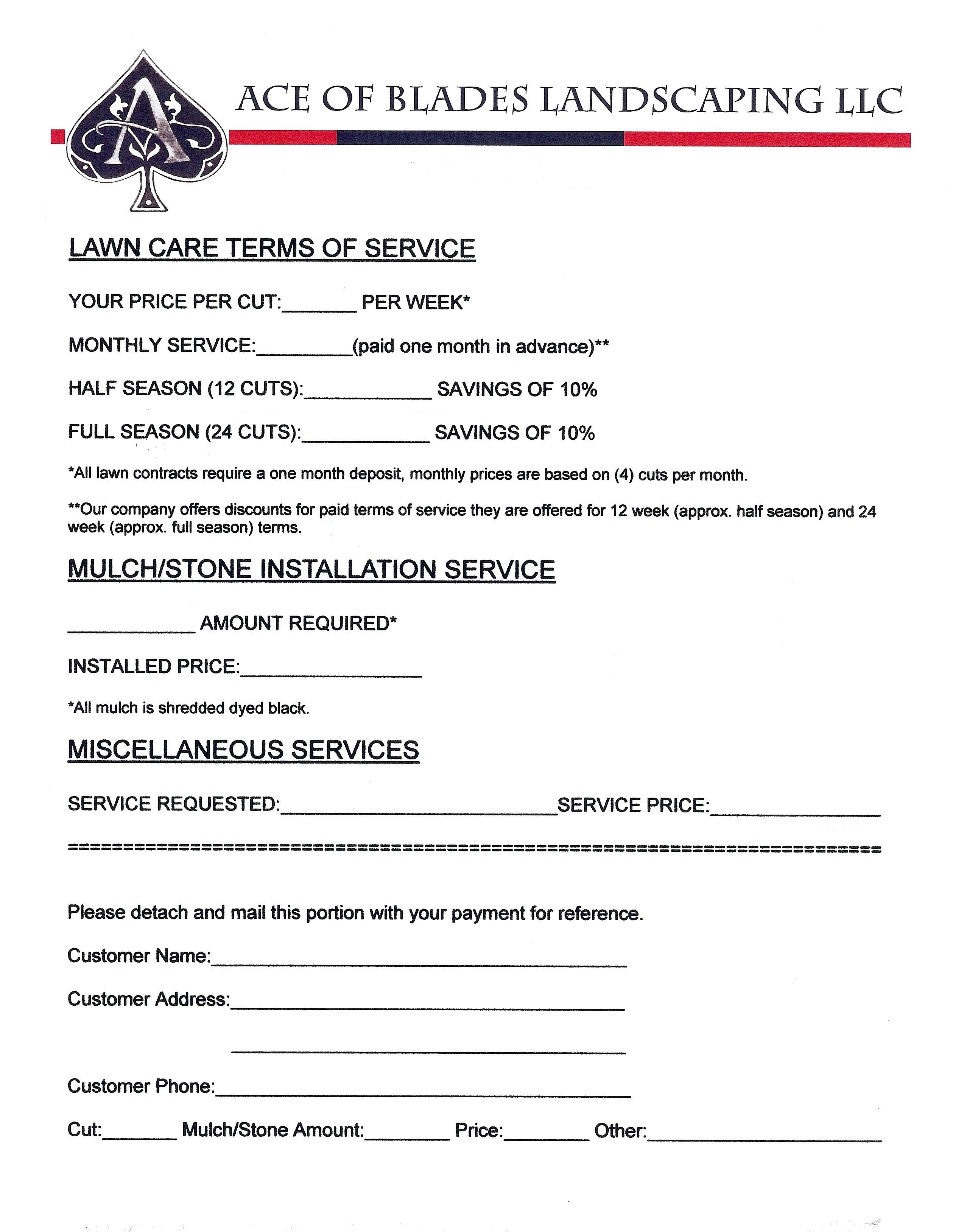 Samples Of Lawn Care Quotes QuotesGram