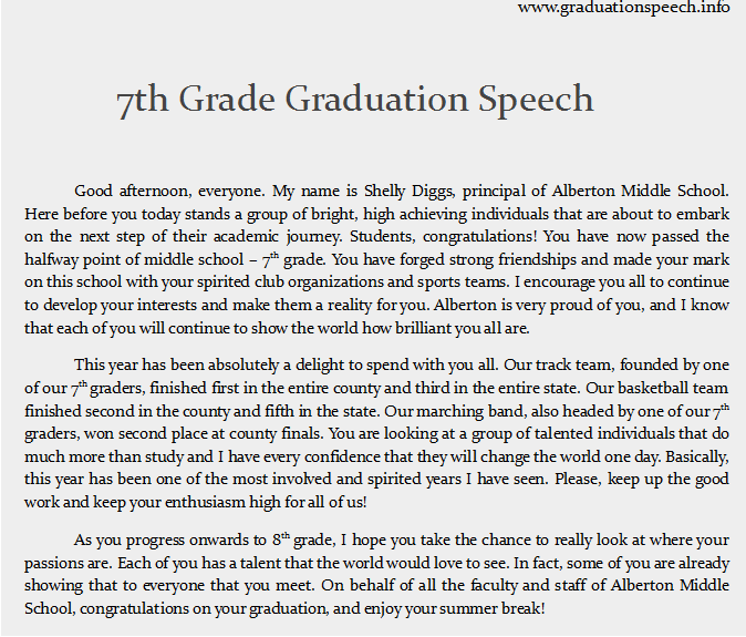 Middle School Graduation Speech Quotes QuotesGram Middle School Graduation Speech Quotes QuotesGram