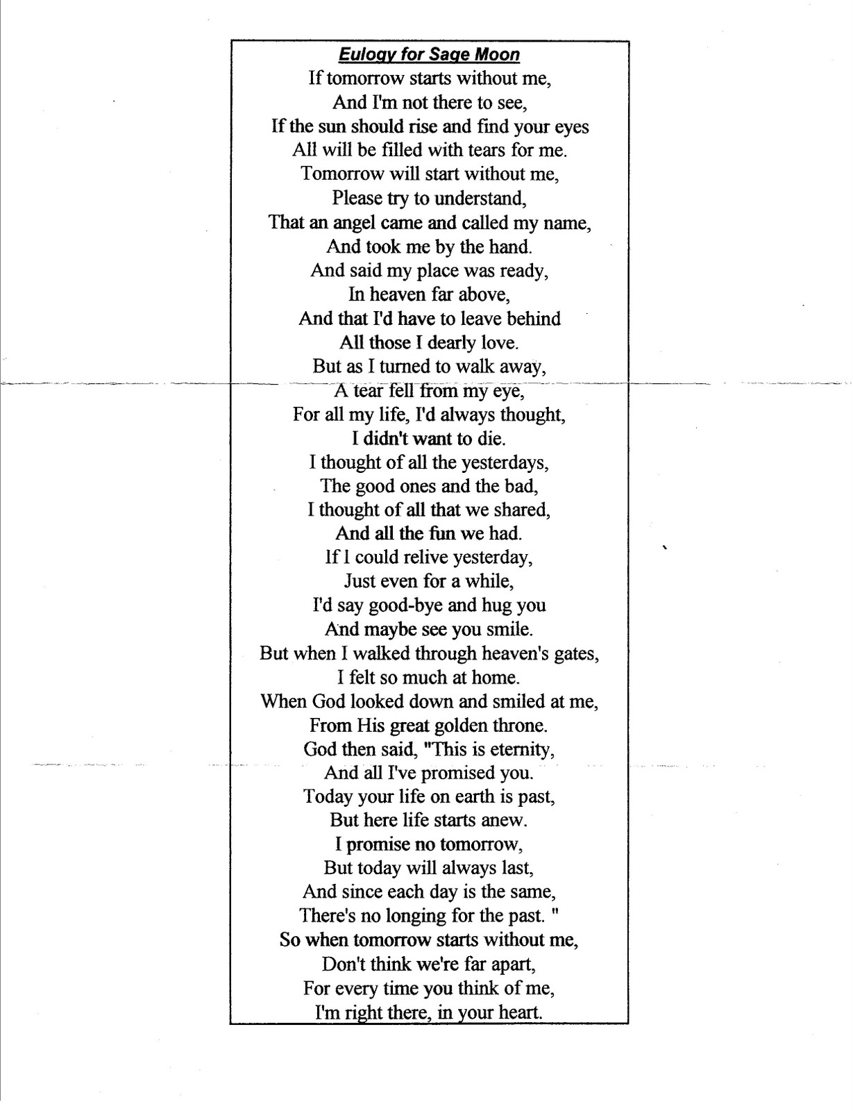 Eulogy For A Friend Quotes QuotesGram