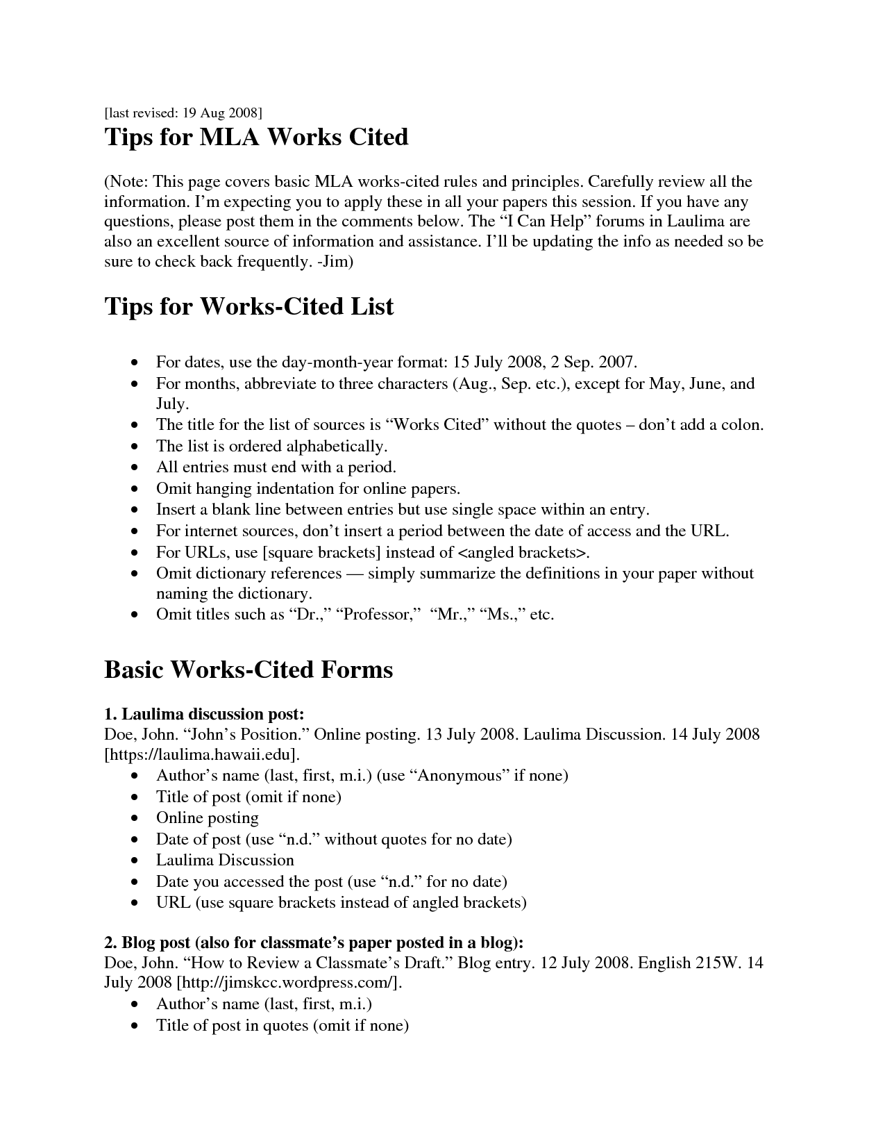 Works Cited Mla Format For Quotes QuotesGram