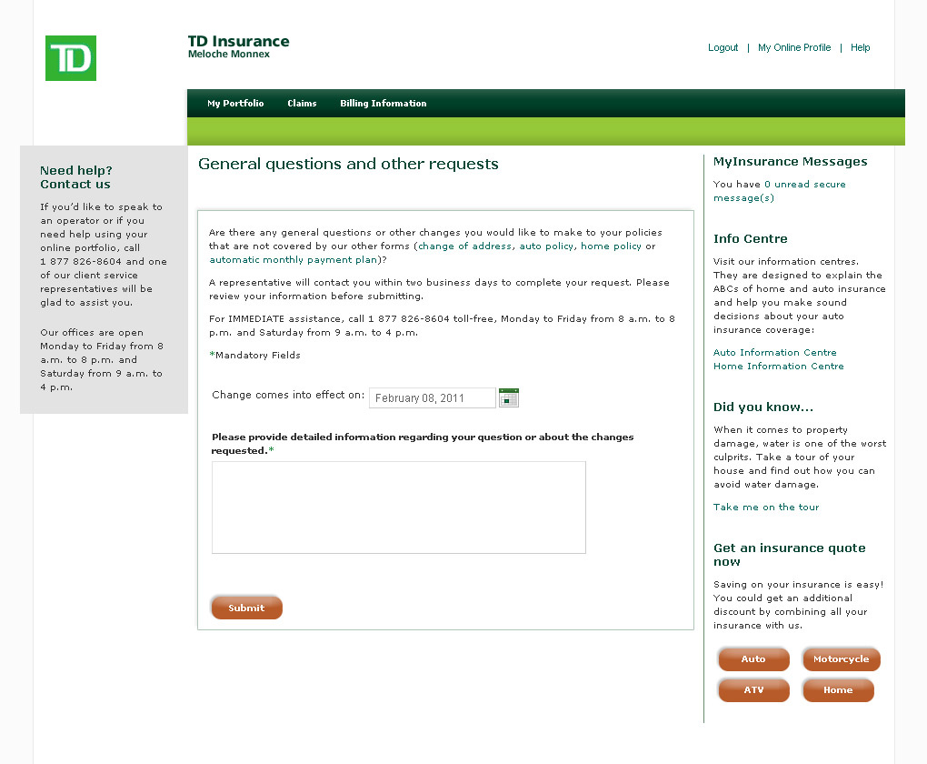 Td Canada Car Insurance Quotes. QuotesGram