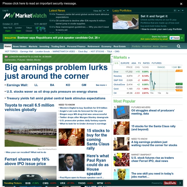 Marketwatch Stock Quotes. QuotesGram