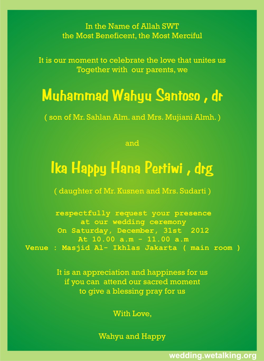 Quotes Muslim Wedding. QuotesGram