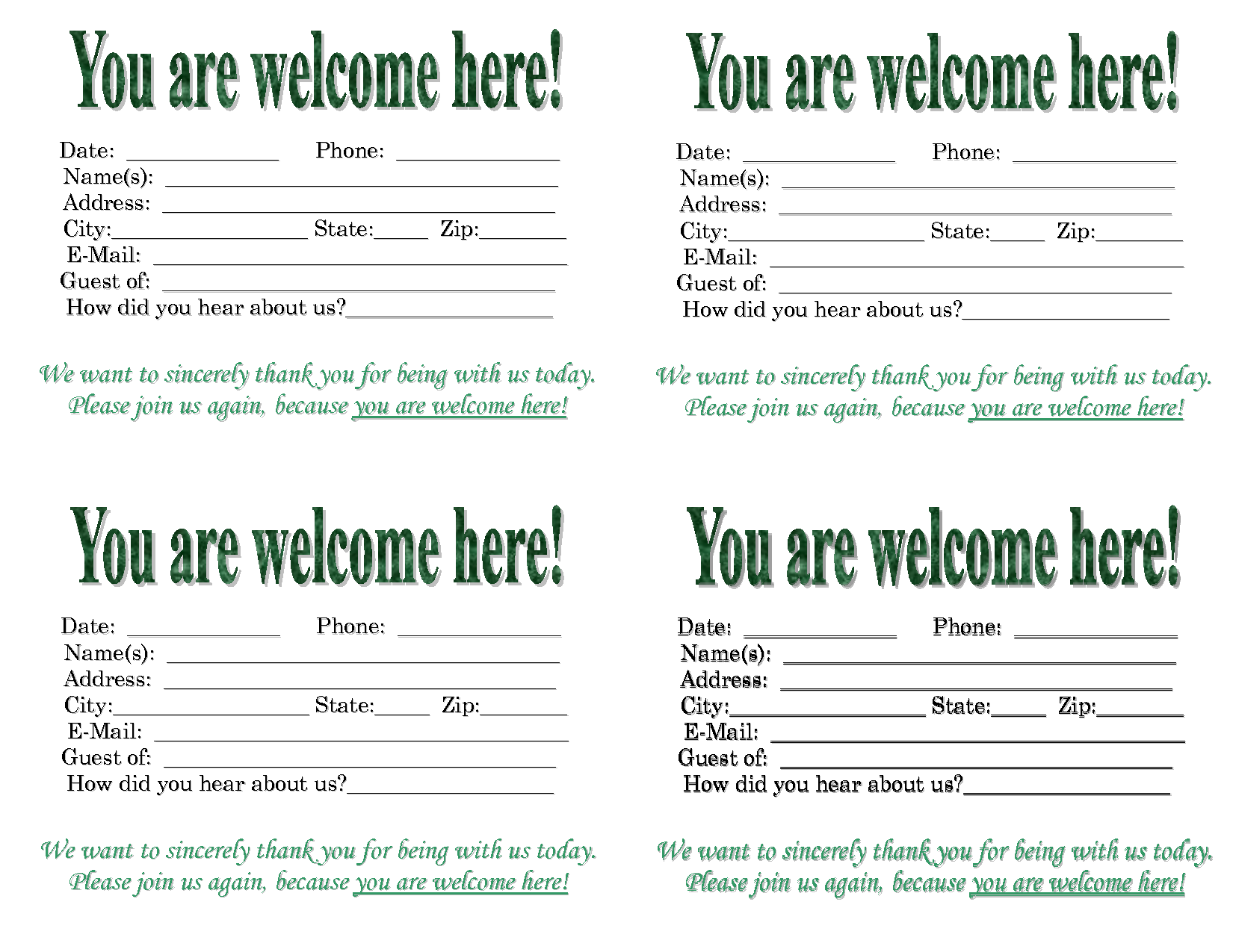 Church Quotes For Welcoming Guests QuotesGram