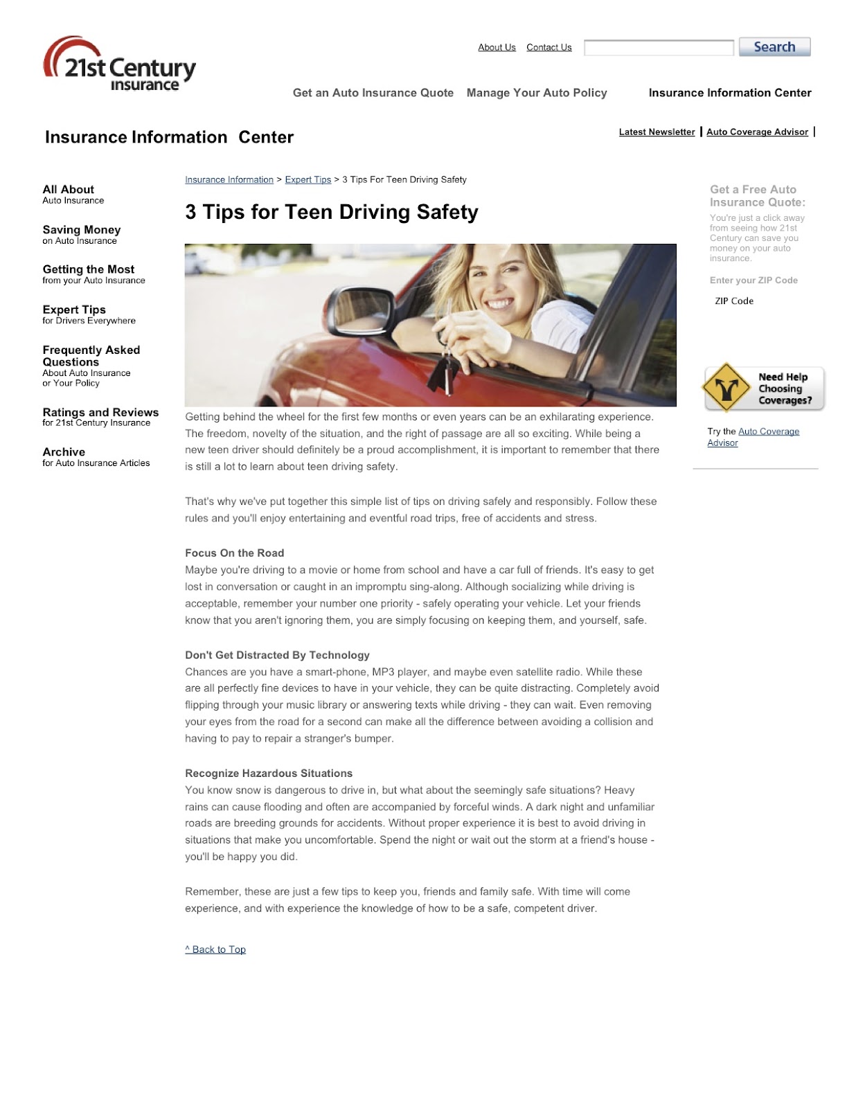 21st Century Auto Insurance Quotes. QuotesGram