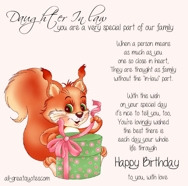 Birthday Quotes For Daughter In Law QuotesGram Birthday Quotes For Daughter In Law QuotesGram