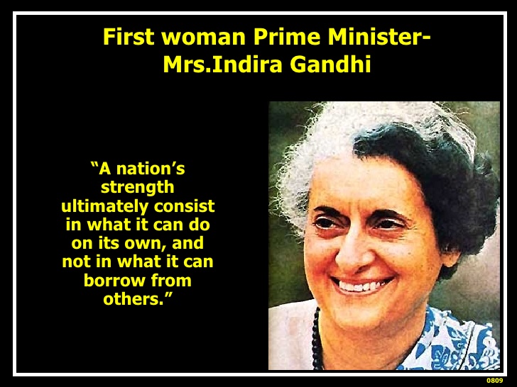 Indira Gandhi Quotes On Women Quotesgram
