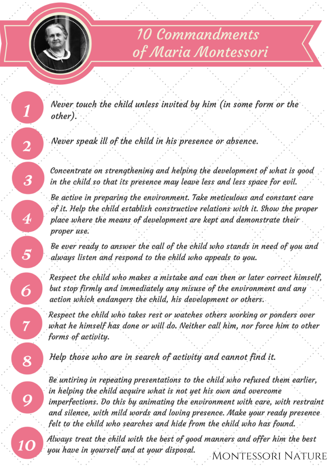Maria Montessori Quotes On Nature Quotesgram