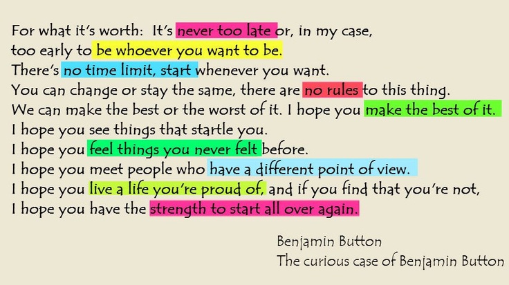 The Curious Case of Benjamin Button Quotes. QuotesGram