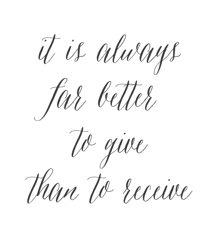 Better To Give Than Receive Quotes. QuotesGram