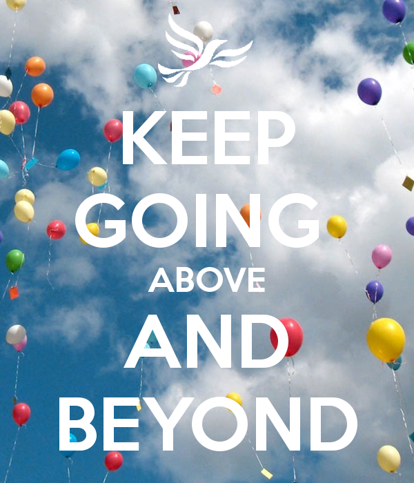 Thank You For Going Above And Beyond